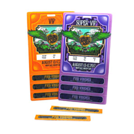 Laminate Pass With Tear-Off Voucher Tabs | Event Passes | ID&C